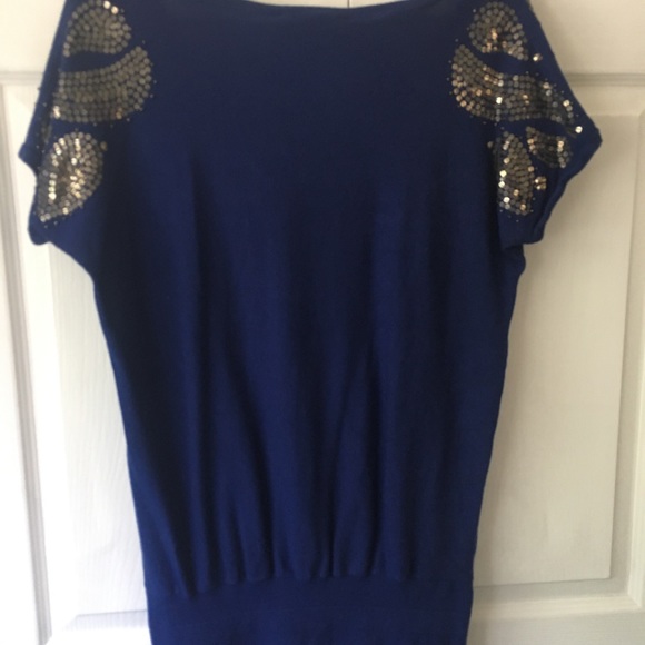 Forever 21 | Tops | Royal Blue Tunic With Beautiful Sequin Detail ...